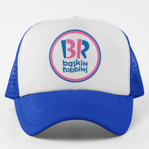 Accessories | New Baskin Robbins 206 Retro Logo Foam Trucker Mesh Snapback Hat 2tone Blue | Poshmark